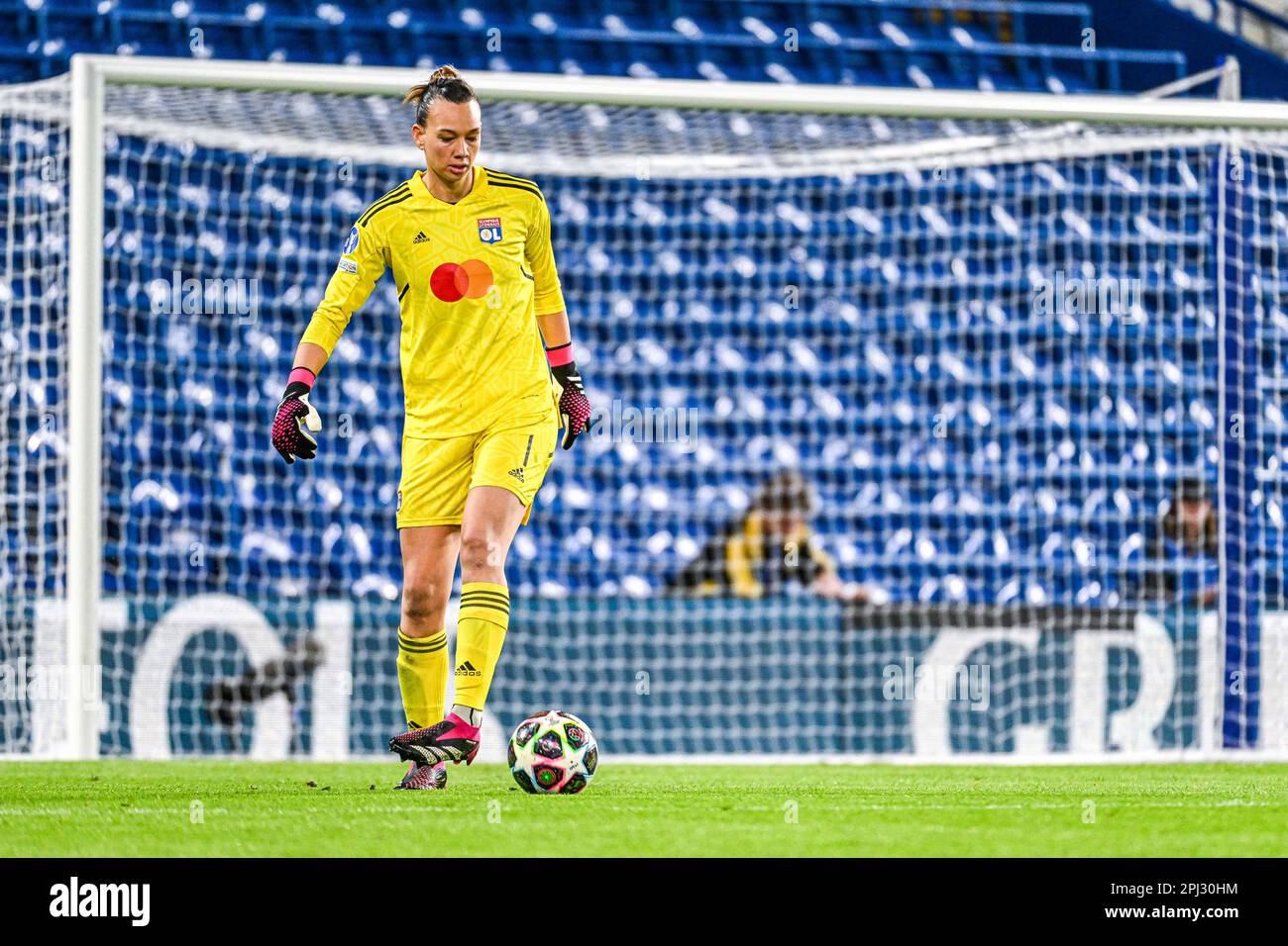 goalkeeper Christiane Endler (1) of Lyon pictured during a female ...