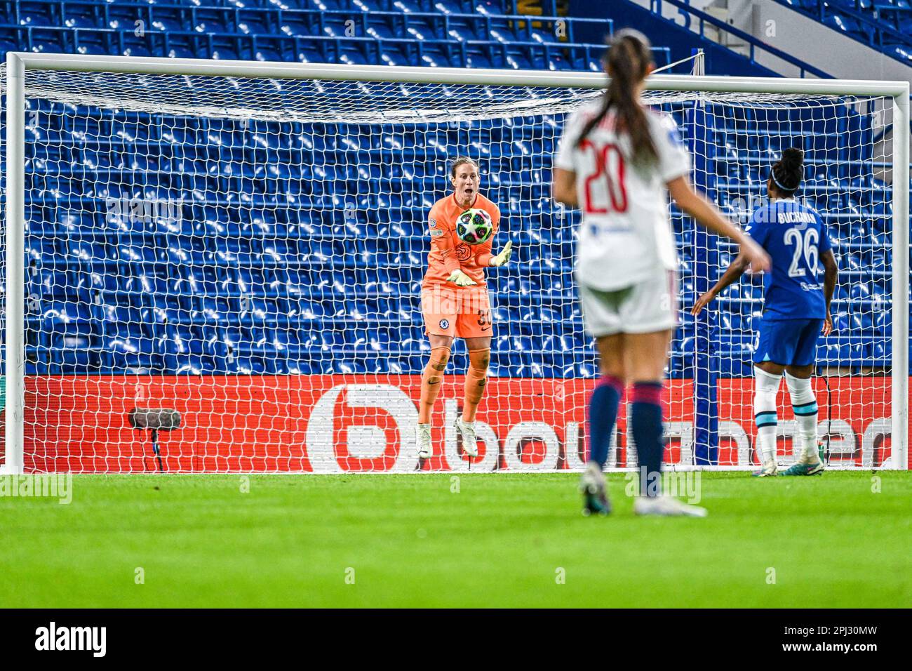 goalkeeper Ann-Katrin Berger (30) of Chelsea pictured during a female ...