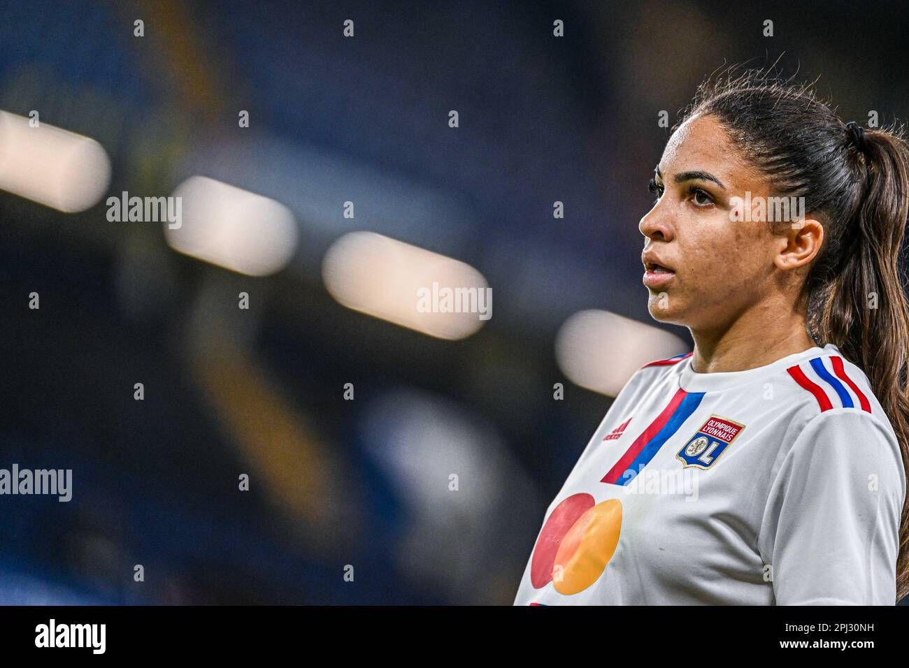 Selma Bacha (4) of Lyon pictured during a female soccer game between ...