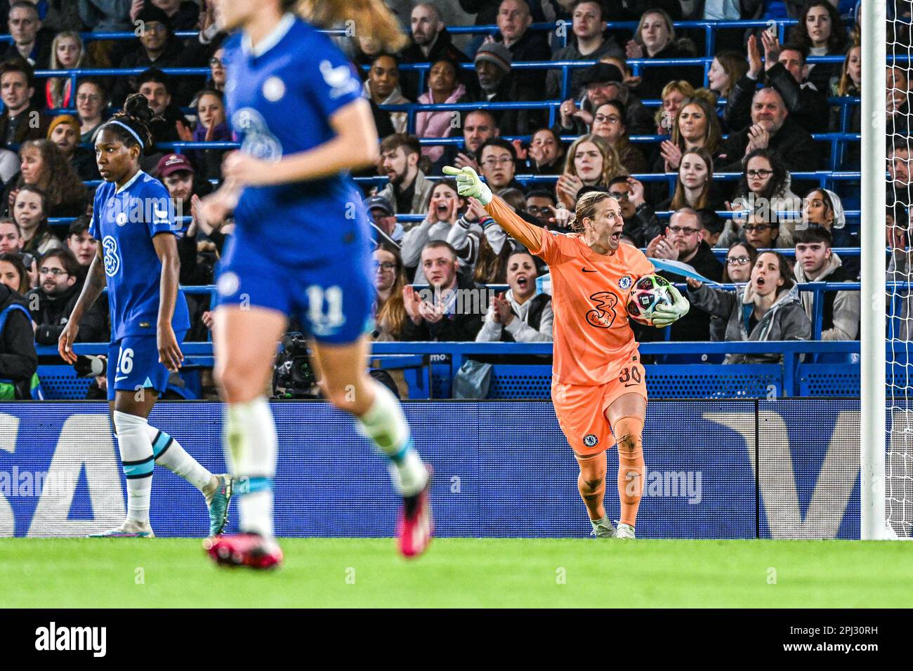goalkeeper Ann-Katrin Berger (30) of Chelsea pictured during a female ...