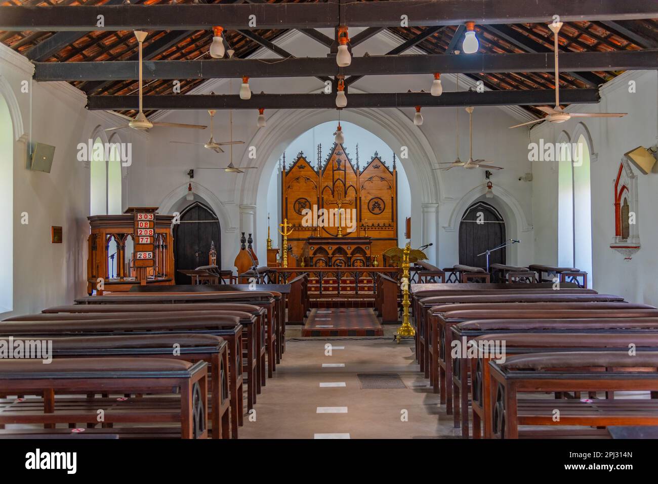 Colombo, Sri Lanka, January 19, 2022: Interior of the Saint Anthony ...