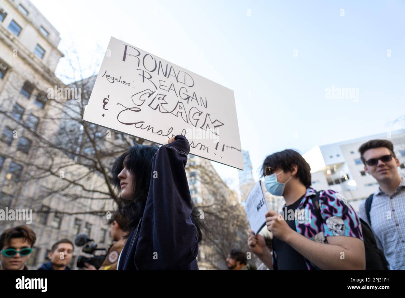Protesters gather outside the Manhattan Criminal Court over the news of ... Protesters gather outside the Manhattan Criminal Court over the news of ...