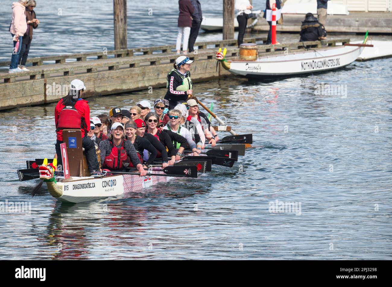 Dragon Boat Race - competitors relaxing after a race - Inlet Spring ...