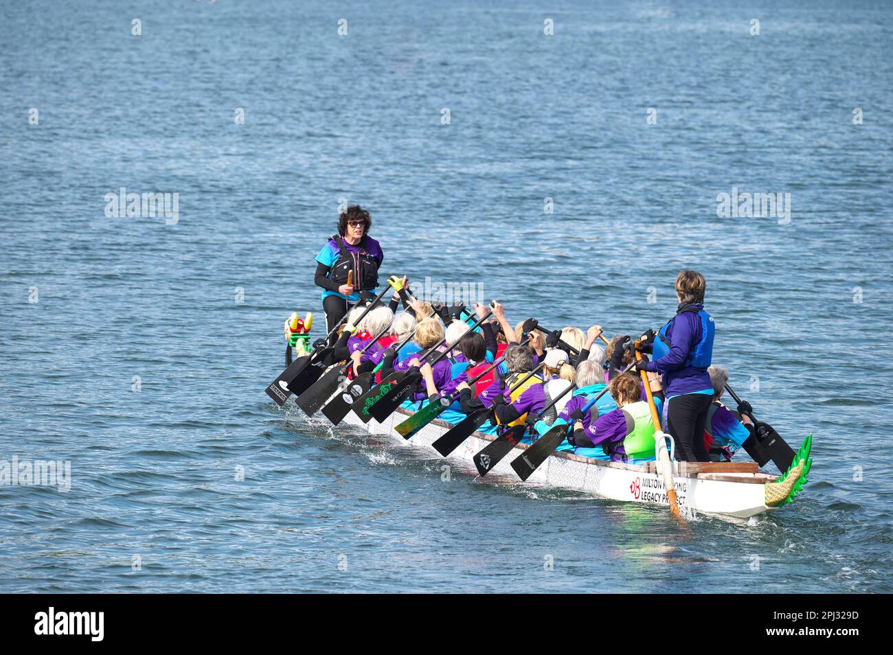 Dragon Boat Race - competitors heading for the starting line - Inlet ...