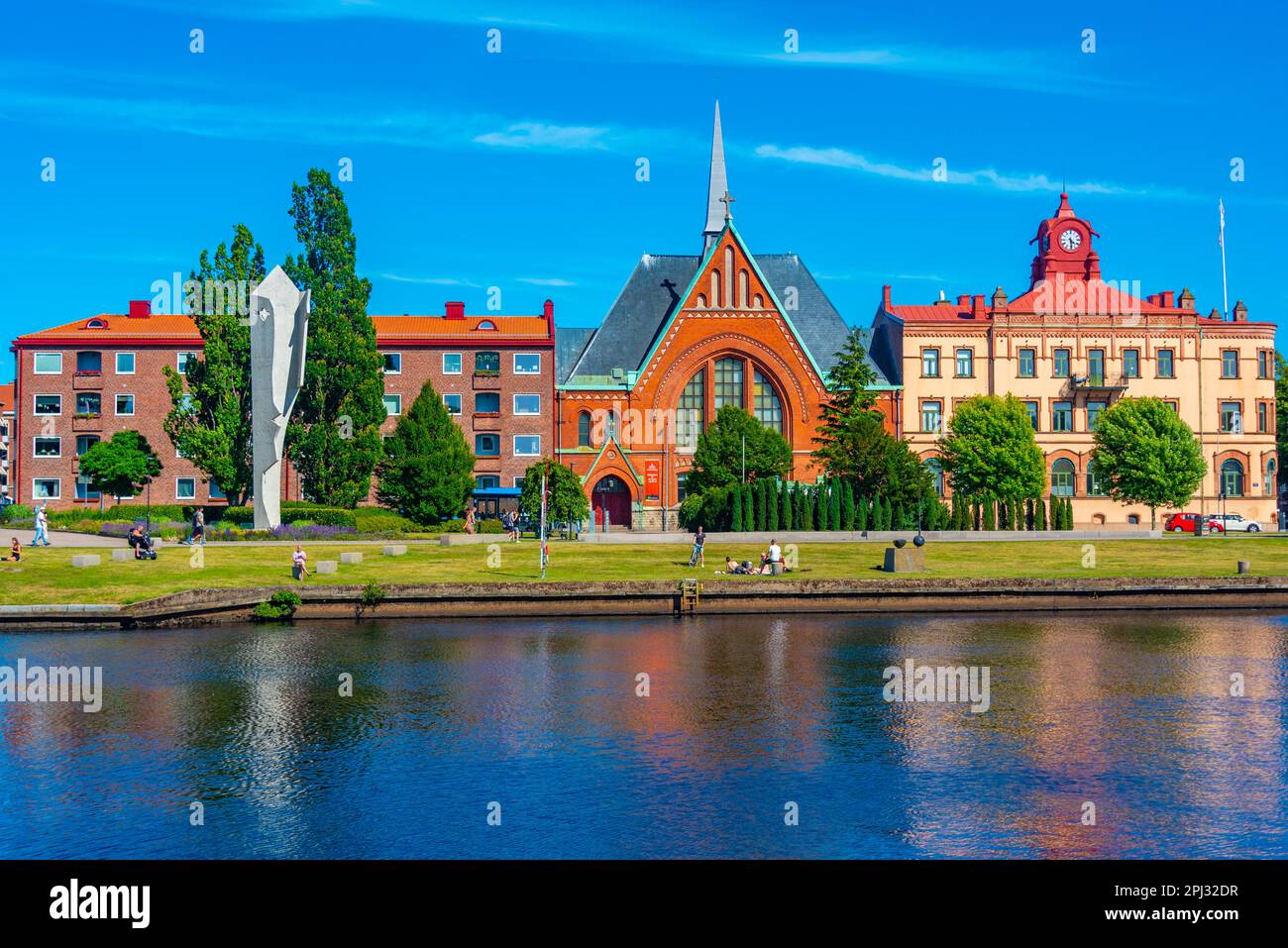 Halmstad, Sweden, July 12, 2022: Statue of a woman at Picasso park and ...