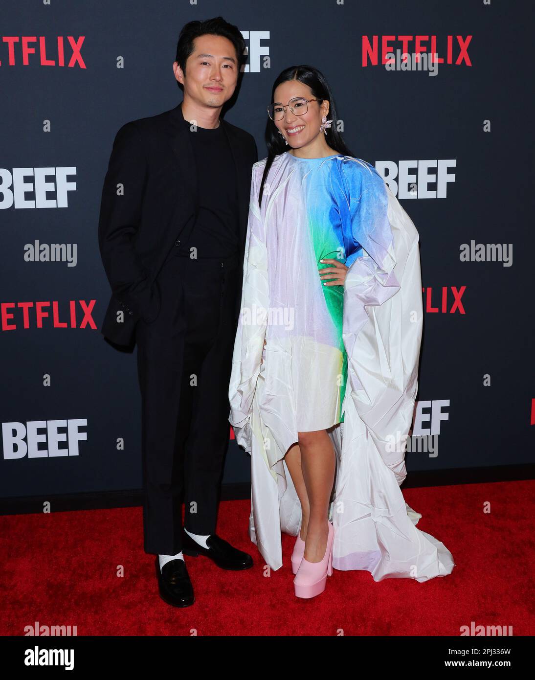Hollywood, USA. 30th Mar, 2023. Steven Yeun, Ali Wong arrives at The Los Angeles Premiere of ...