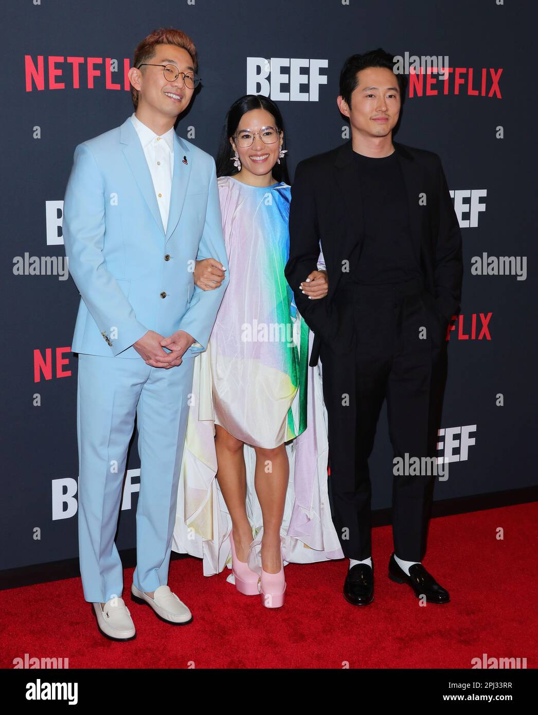 Hollywood, USA. 30th Mar, 2023. Lee Sun Jin, Ali Wong, Steven Yeun ...