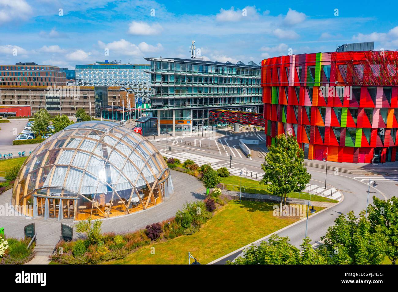 Göteborg, Sweden, July 18, 2022: Kuggen university building and the ...