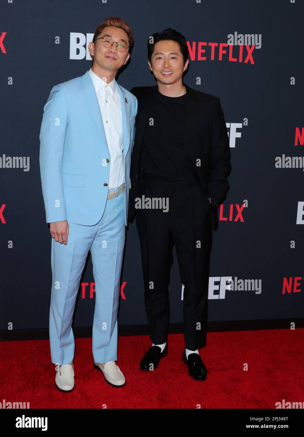 Hollywood, USA. 30th Mar, 2023. Lee Sun Jin, Steven Yeun arrives at The ...