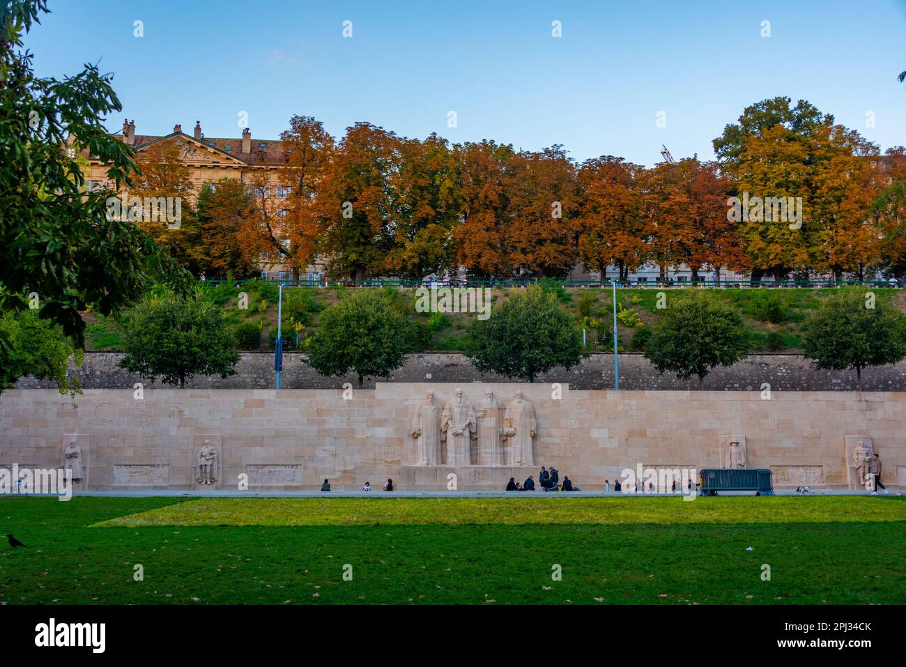 Geneva, Switzerland, September 19, 2022: Wall of the reformators in the ...