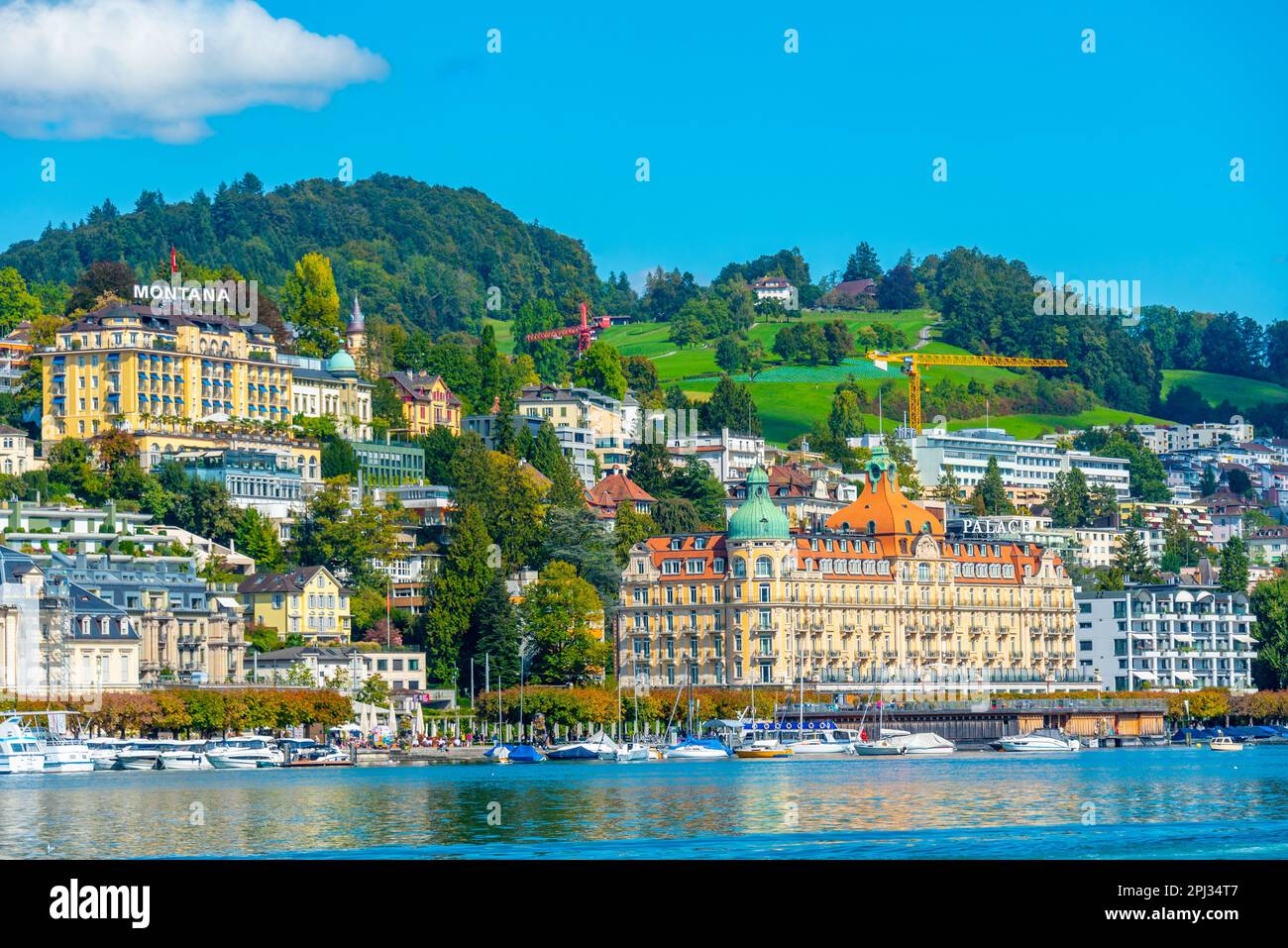 Luzern, Switzerland, September 20, 2022: Waterfront of lake Lucerne in ...