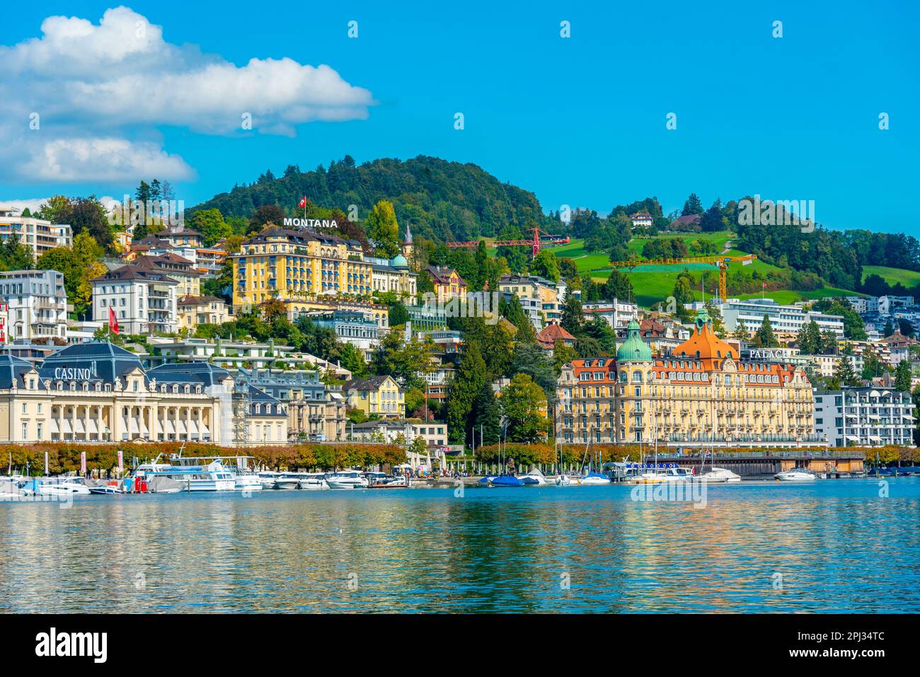 Luzern, Switzerland, September 20, 2022: Waterfront of lake Lucerne in ...