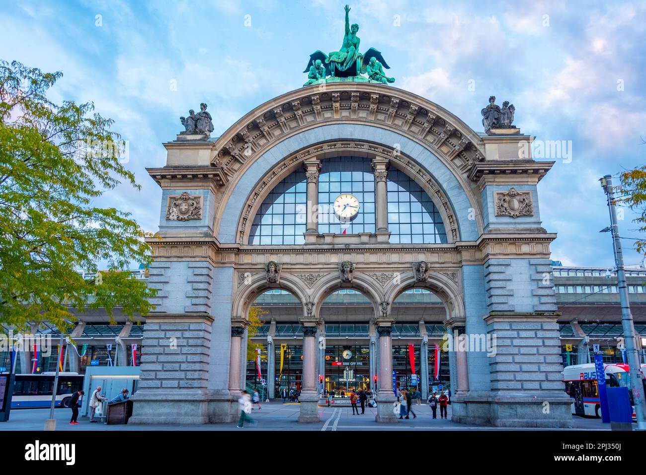 Luzern, Switzerland, September 20, 2022: Main train station at Swiss ...