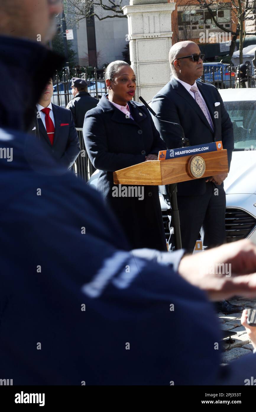 NEW YORK, NY-March 30: New York City Mayor Eric Adams, Phillip Banks ...