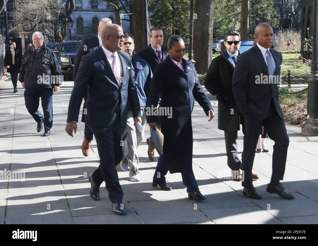 NEW YORK, NY-March 30: New York City Mayor Eric Adams, Phillip Banks ...