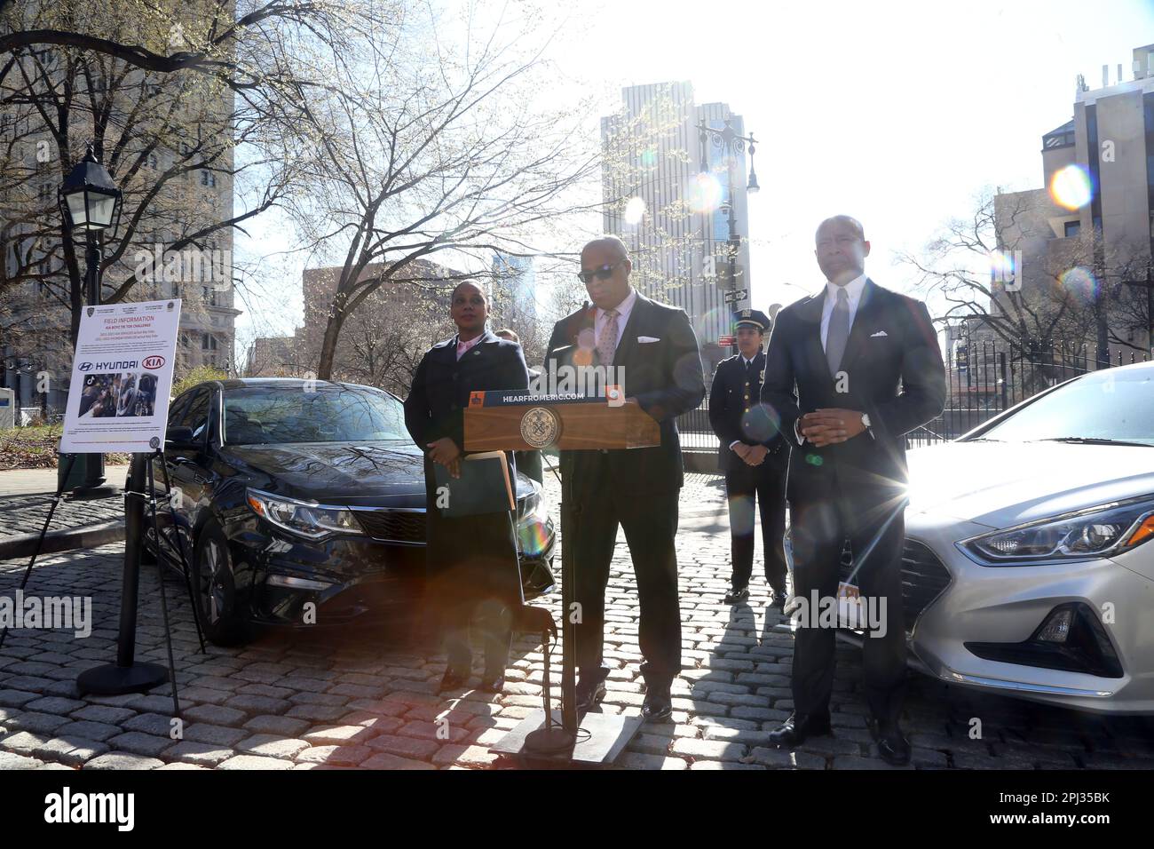 NEW YORK, NY-March 30: New York City Mayor Eric Adams, Phillip Banks ...
