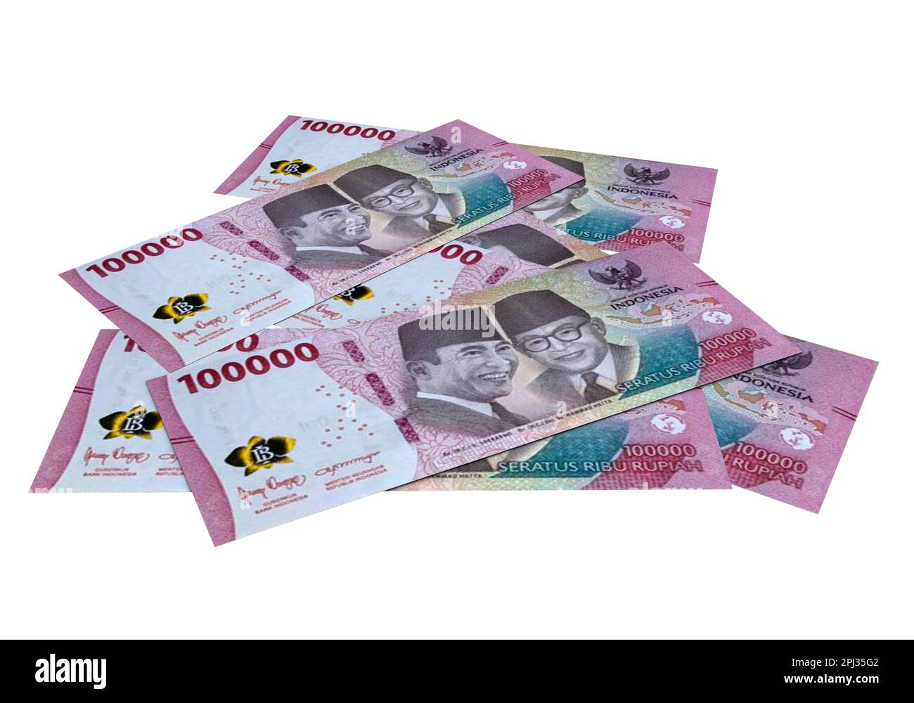 Rupiah indonesia money paper banknote thr white background 3d Stock ...