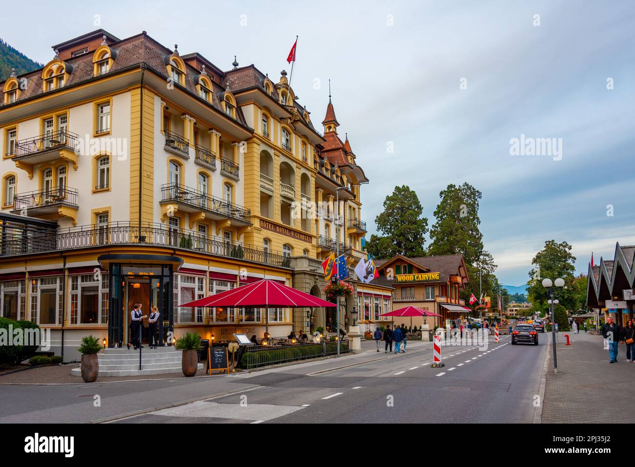 Interlaken, Switzerland, September 23, 2022: Historical street in ...