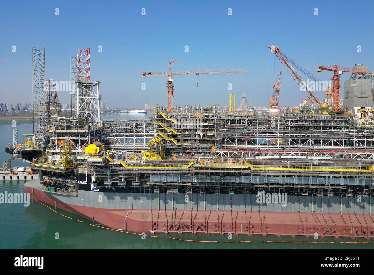 YANTAI, CHINA - MARCH 31, 2023 - A large floating production, storage ...