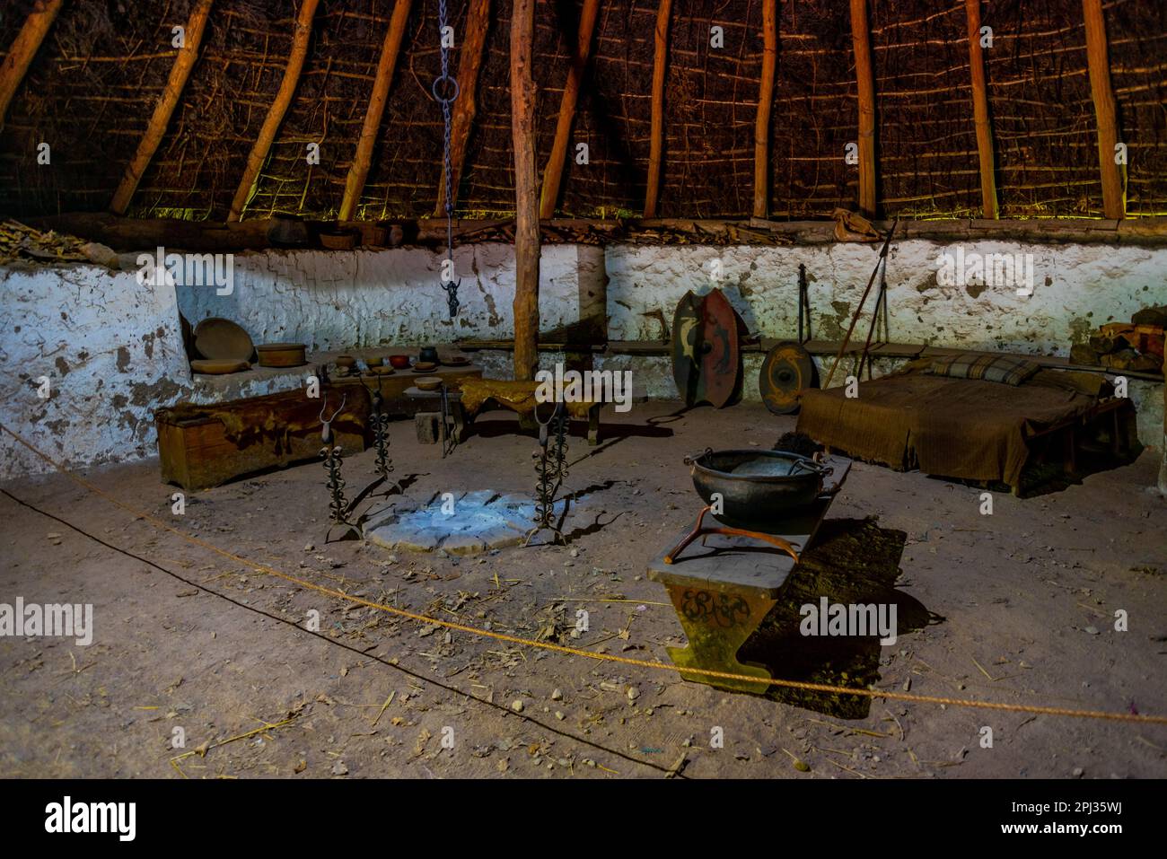Cardiff, Wales, September 16, 2022: Interior of Bryn Eryr at St. Fagans ...