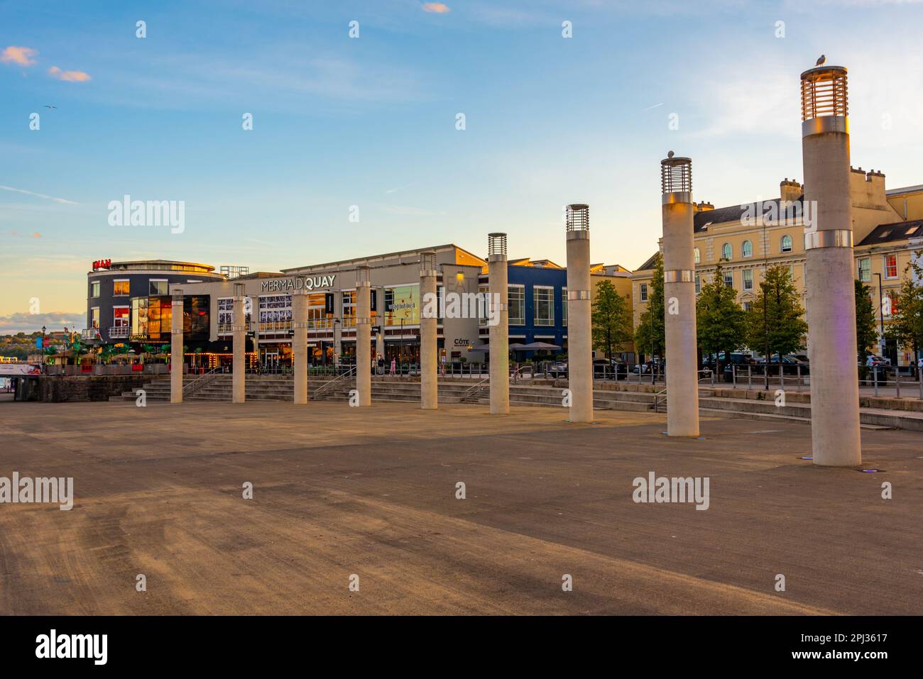 Cardiff, Wales, September 16, 2022: Roald Dahl plass at Mermaid Quay at ...
