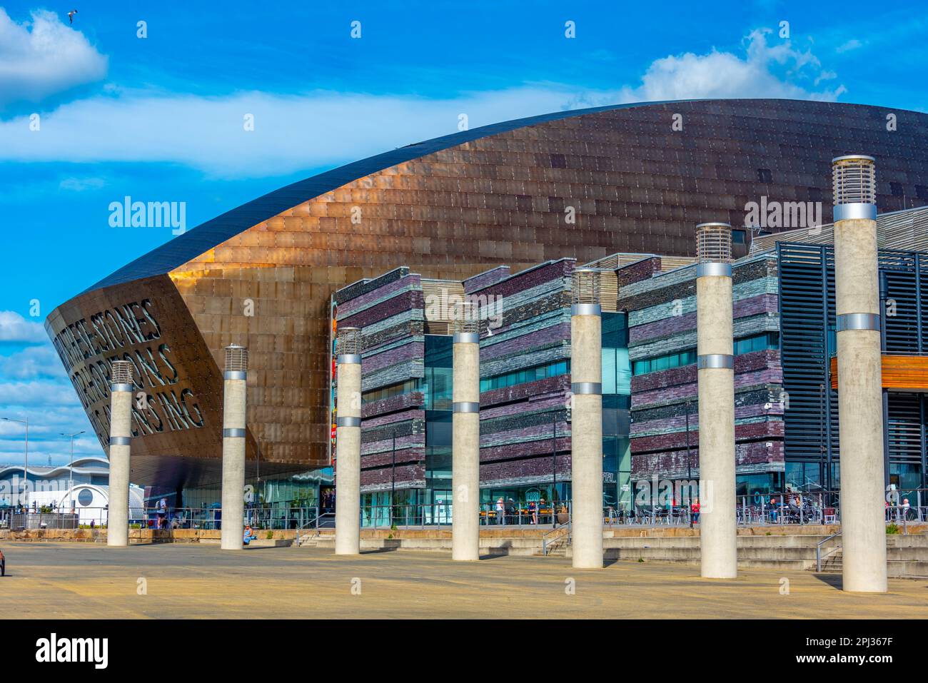 Cardiff, Wales, September 17, 2022: Roald Dahl Plass and Wales ...