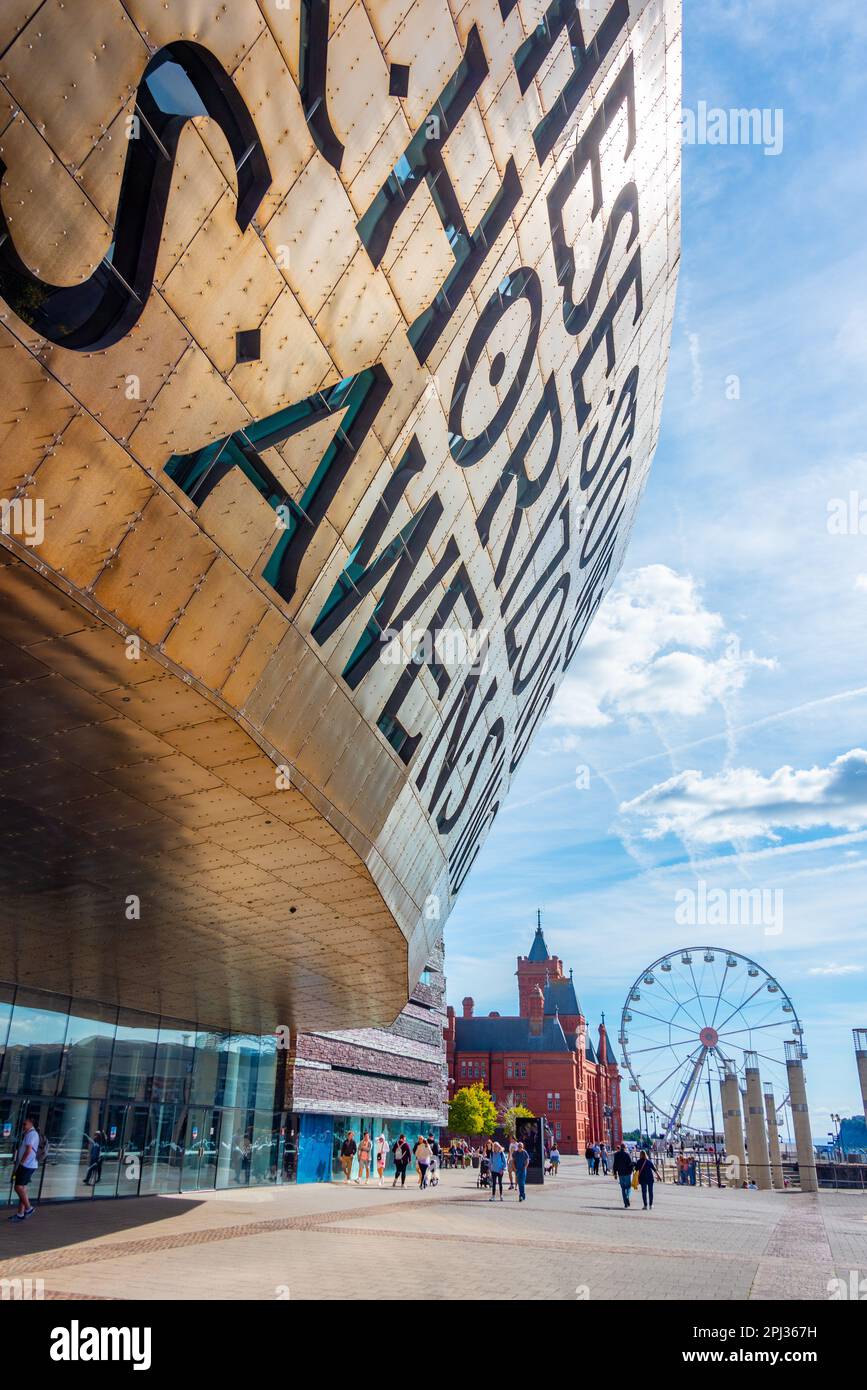 Cardiff, Wales, September 17, 2022: Roald Dahl Plass and Wales ...