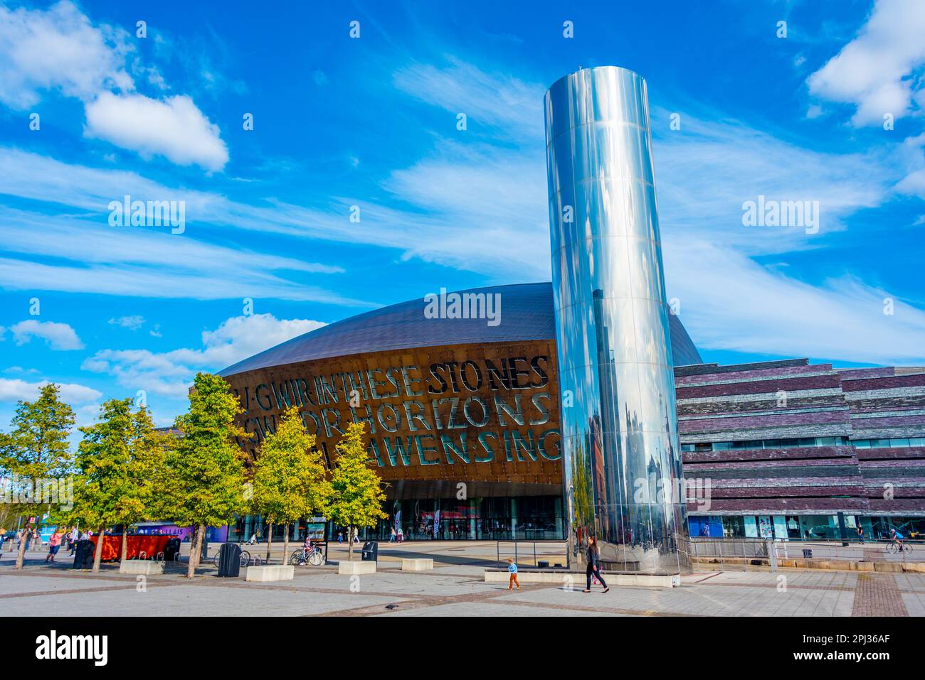 Cardiff, Wales, September 17, 2022: Roald Dahl Plass and Wales ...