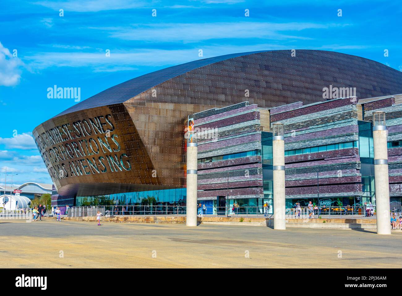Cardiff, Wales, September 17, 2022: Roald Dahl Plass and Wales ...