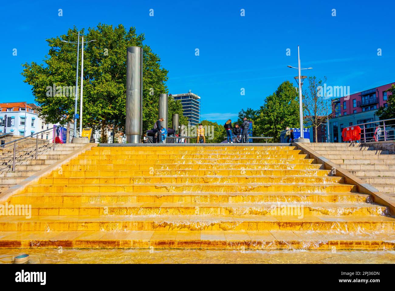 Bristol, England, September 18, 2022: Cascade Steps in English town ...