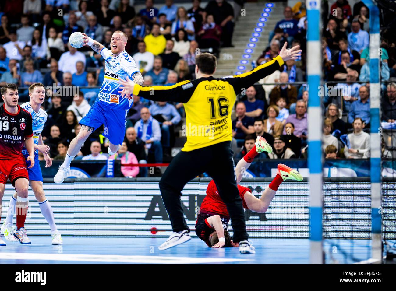 Stuttgart, Germany. 30th Mar, 2023. Handball: Bundesliga, TVB 1898 ...