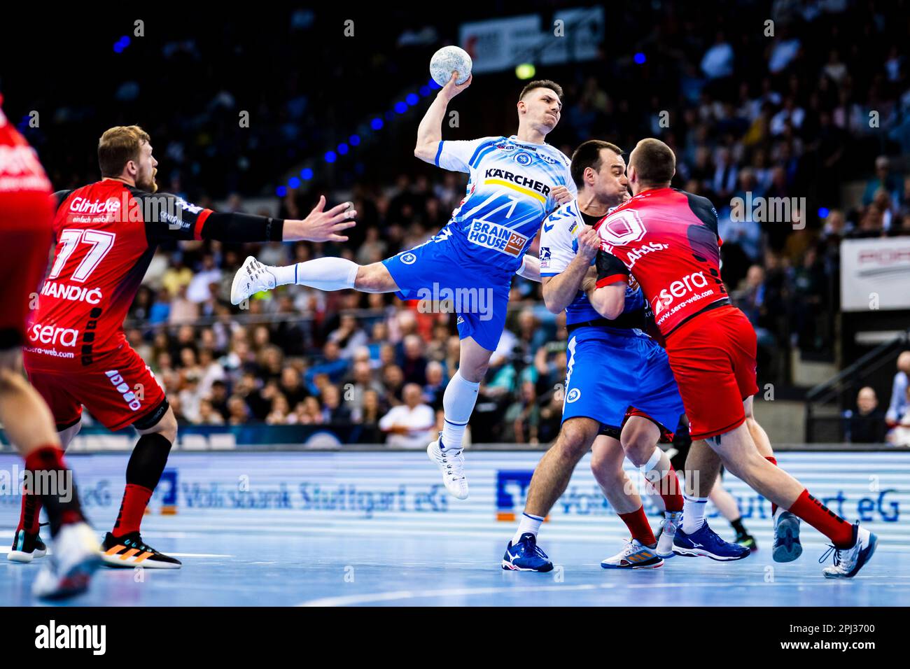 Stuttgart, Germany. 30th Mar, 2023. Handball: Bundesliga, TVB 1898 ...
