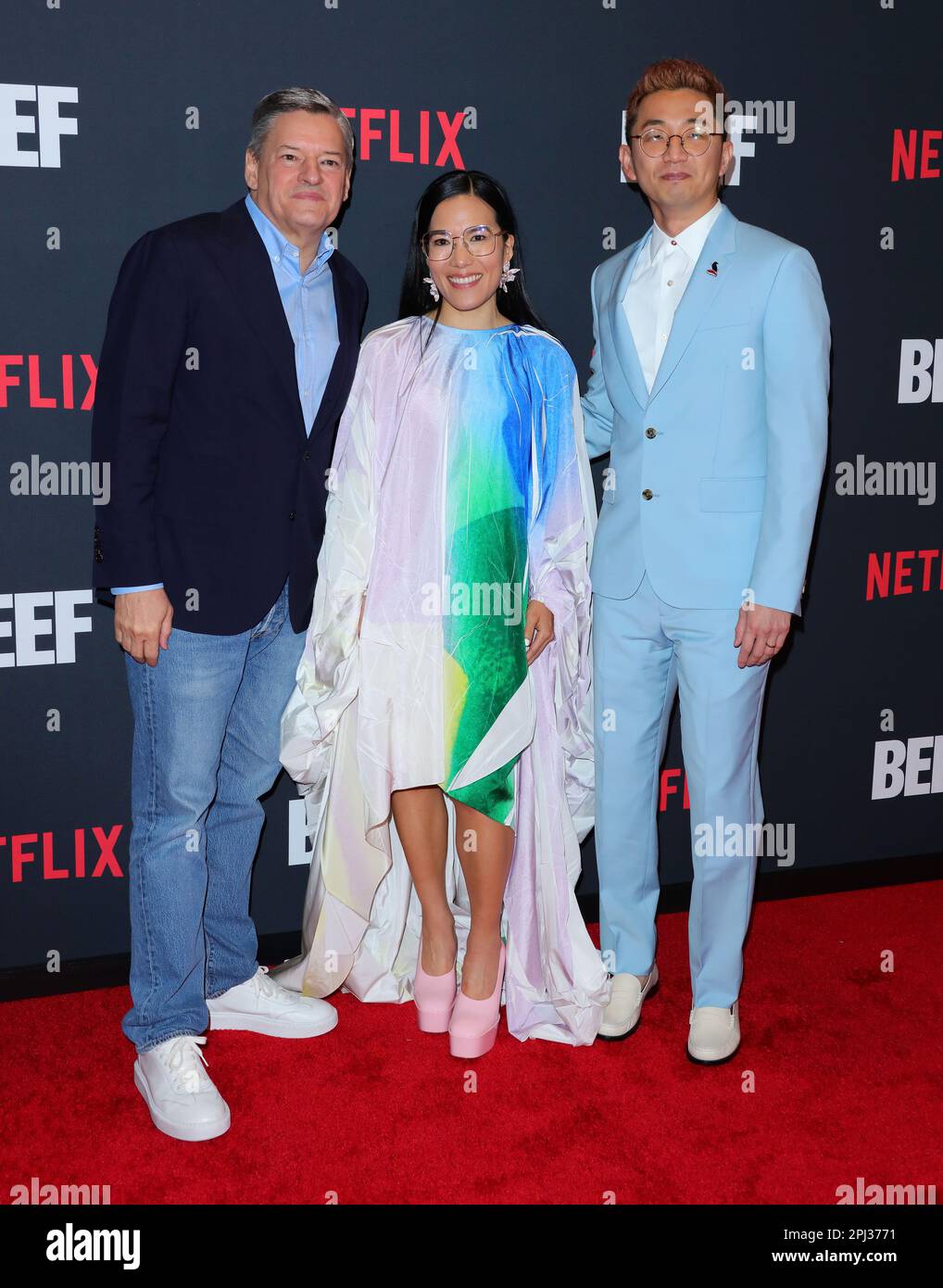 Hollywood, USA. 30th Mar, 2023. Ted Sarandos, Ali Wong, Lee Sun Jin arrives at The Los Angeles ...