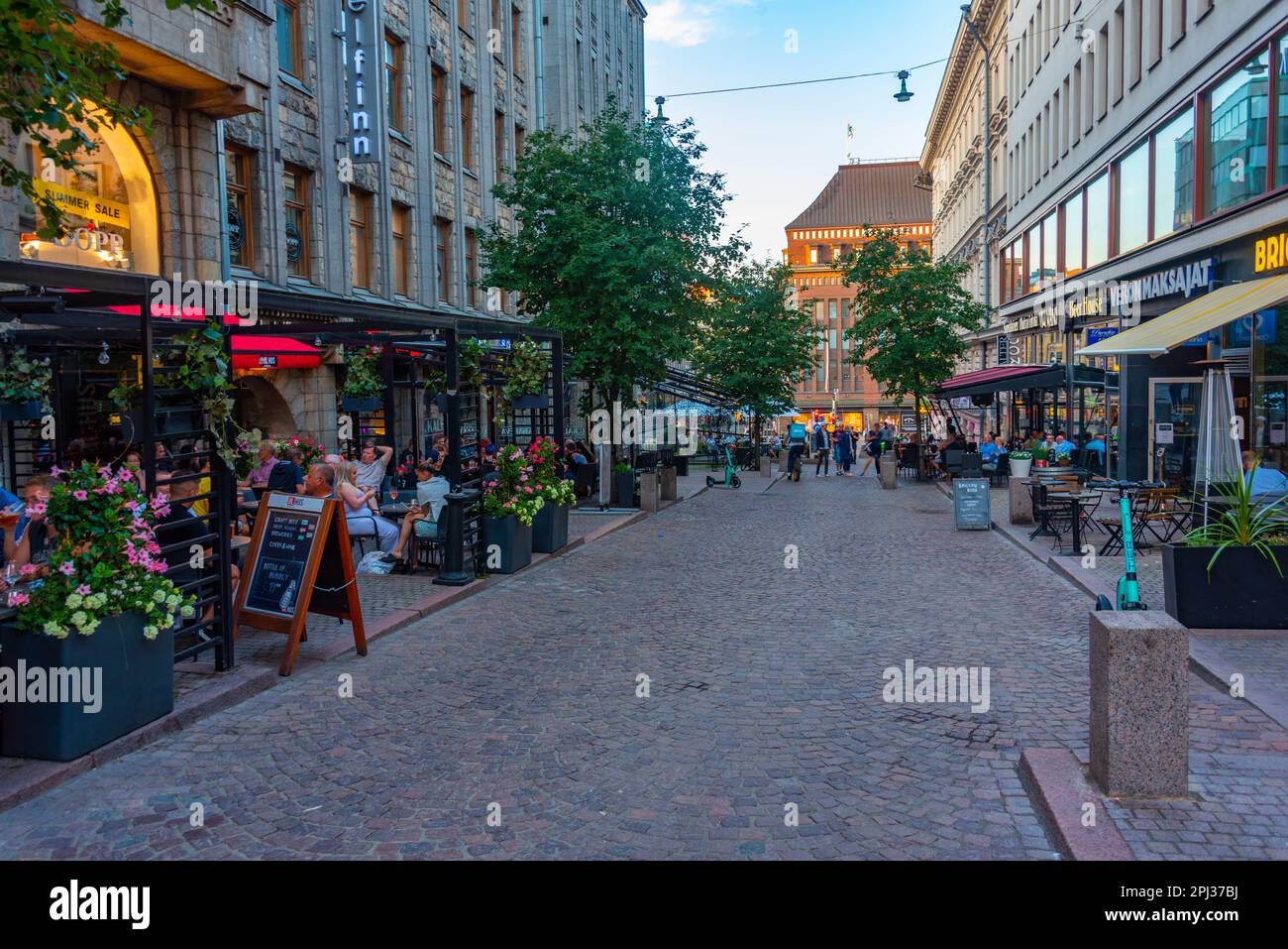 Helsinki, Finland, July 20, 2022: Busy street leading to the center of ...