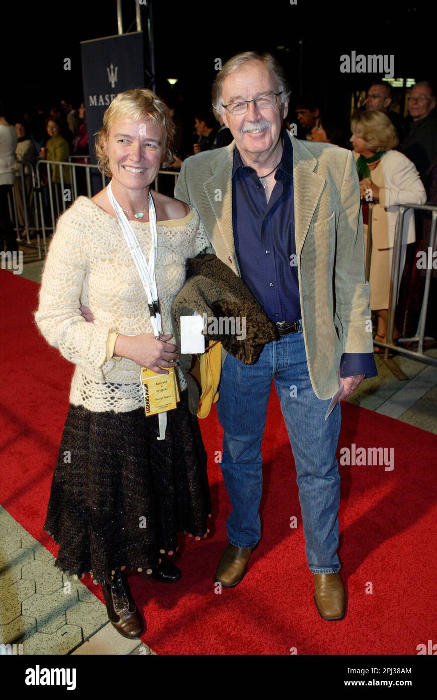 George Negus and guest at the opening of Italian Australian Film ...
