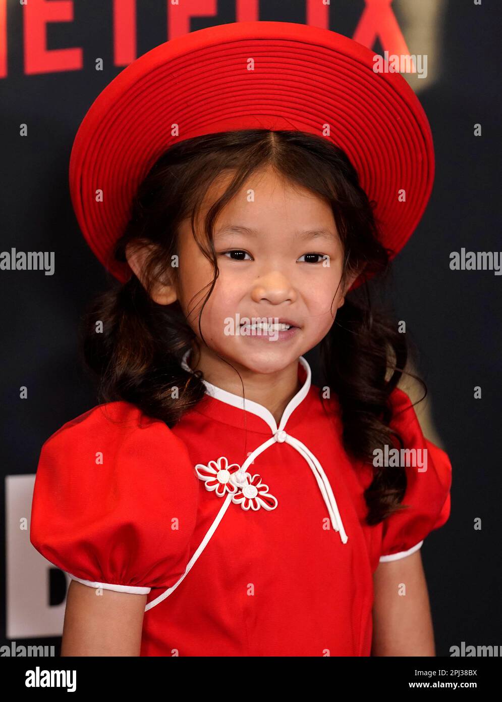 Remy Holt poses at the premiere of the Netflix series "Beef," Thursday, March 30, 2023, at the ...