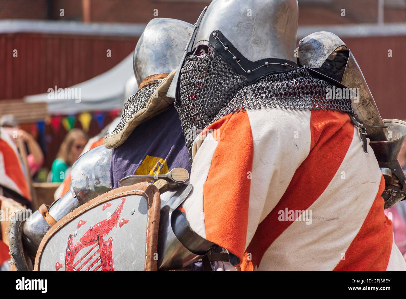 Historical Medieval Buhurt Battles in Hämeenlinna Finland Stock Photo ...
