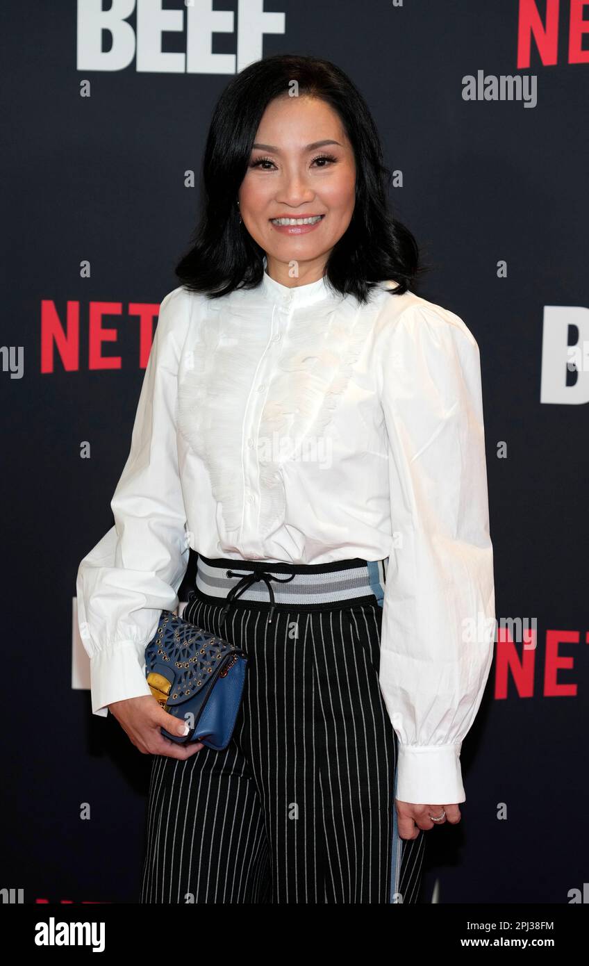 Hong Dao poses at the premiere of the Netflix series "Beef," Thursday ...