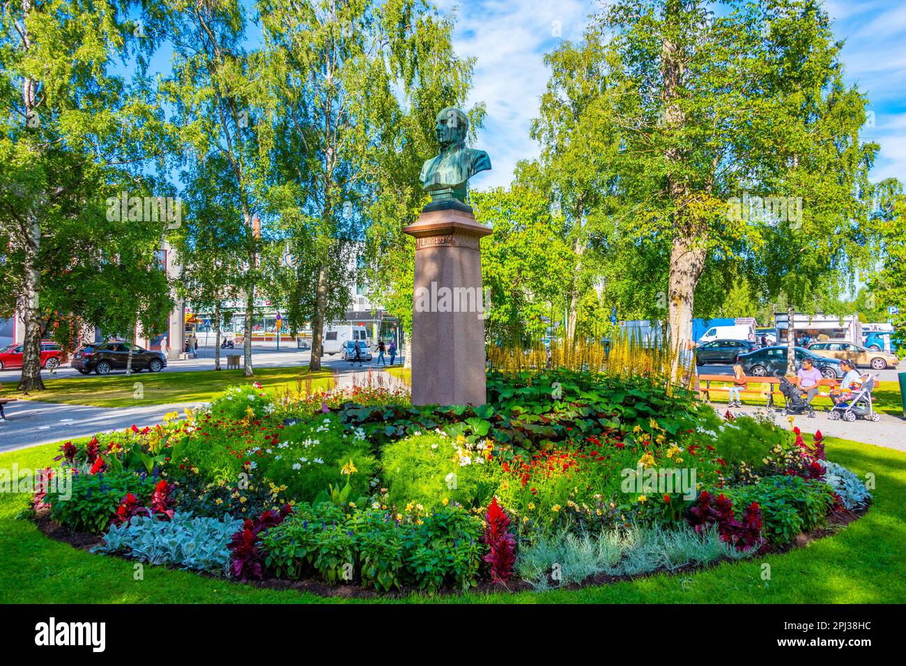 Helsinki, Finland, July 23, 2022: Statue of JL Runeberg, the national ...