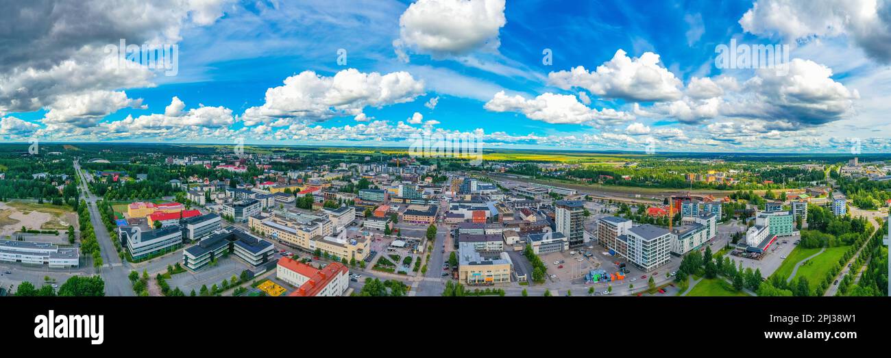 Seinäjoki , Finland, July 24, 2022: Aerial view of Finnish town ...