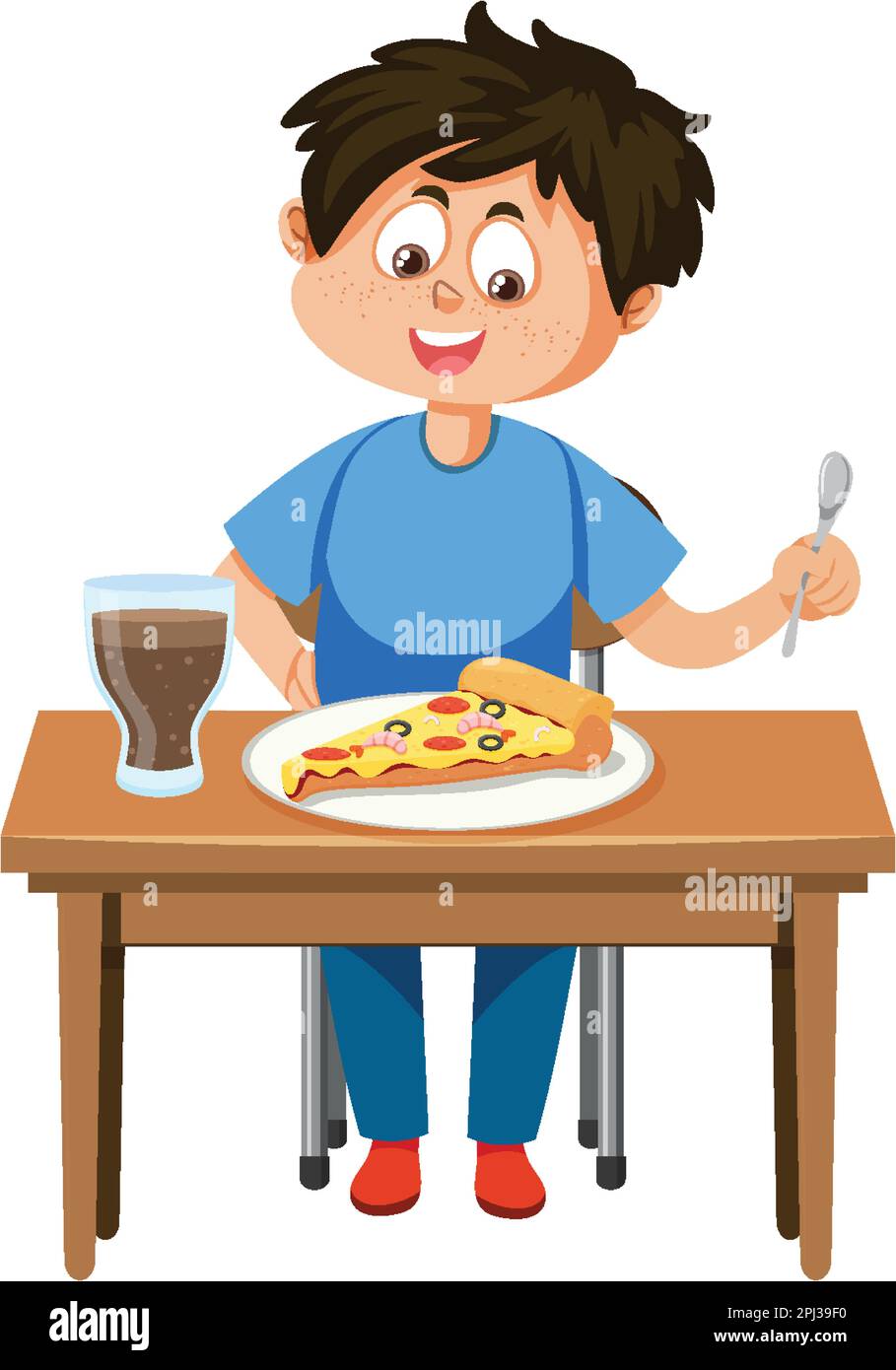 Boy Eating Breakfast Clipart Boy Eating Breakfast Vector Art, Icons,