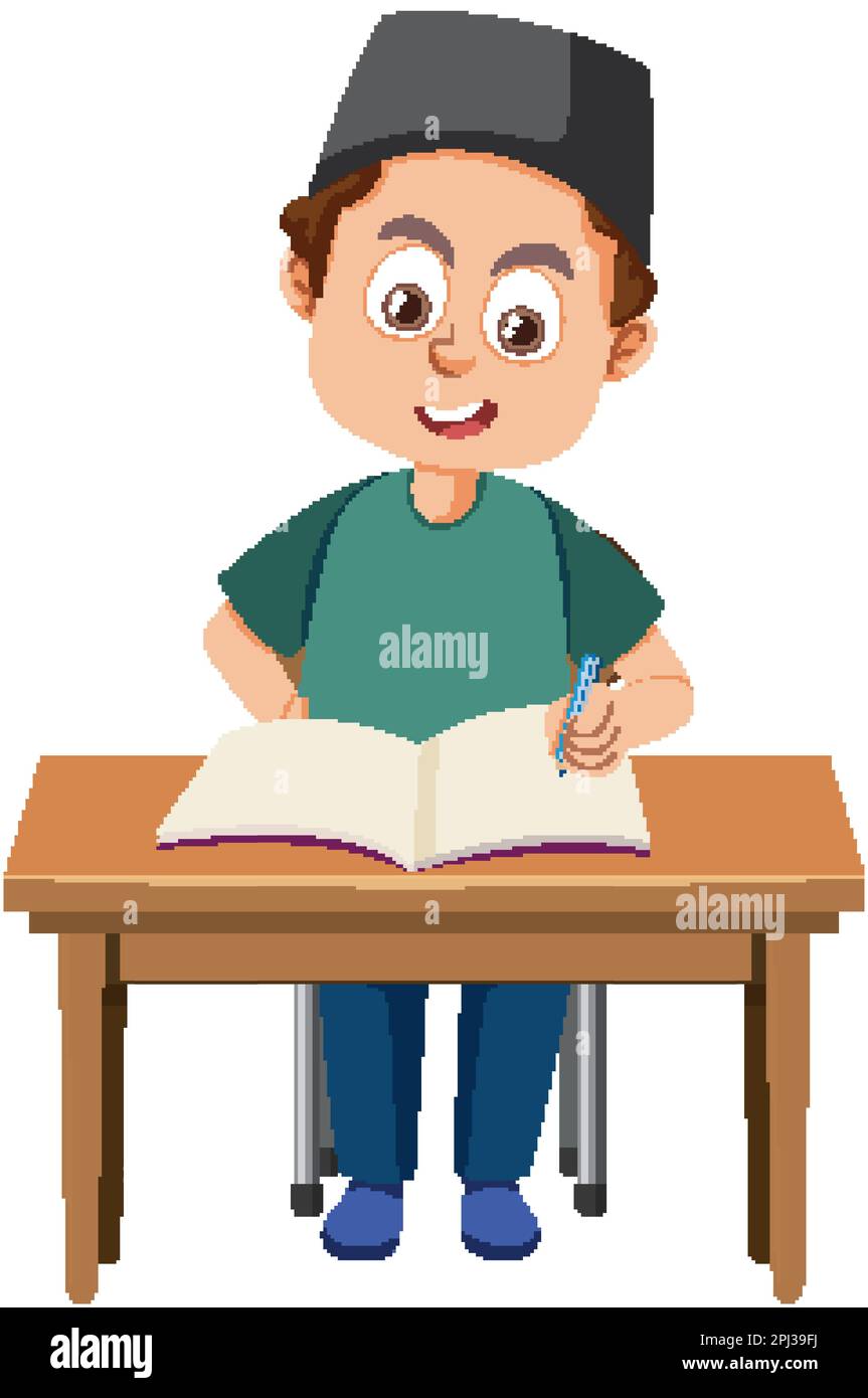 Boy doing homework Cut Out Stock Images & Pictures - Alamy