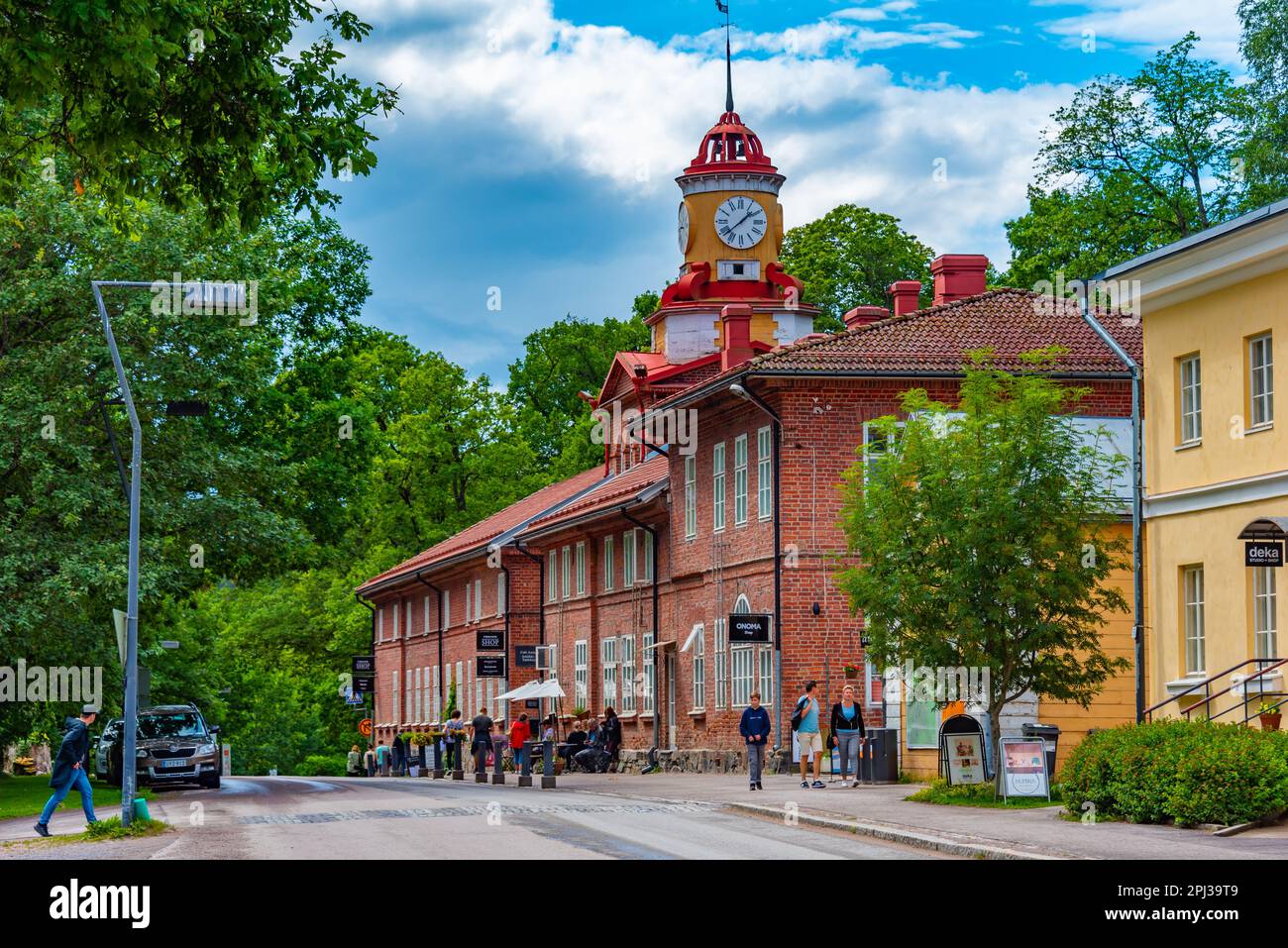 Fiskars, Finland, July 28, 2022: Main street at the old factory in ...