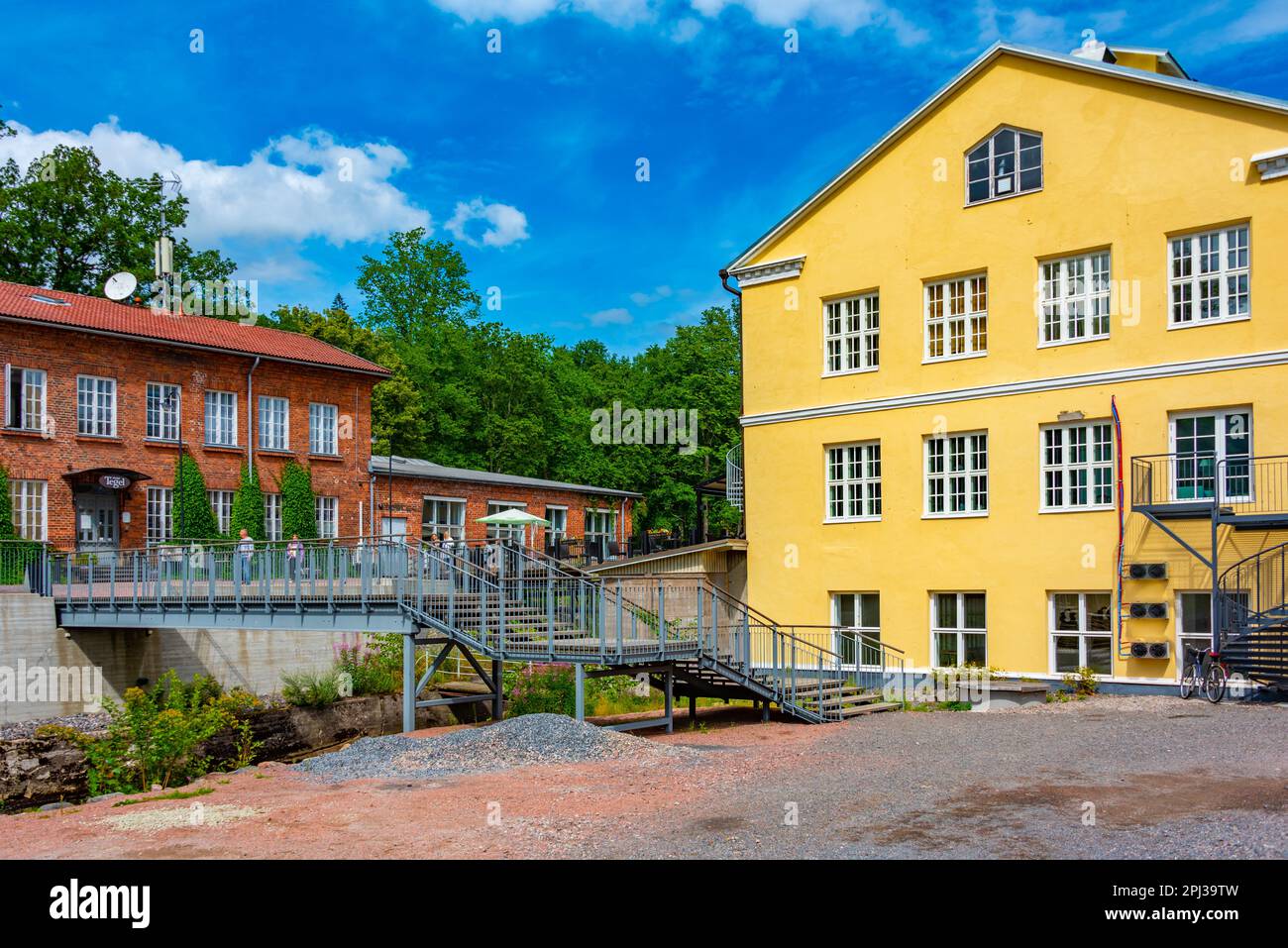 Fiskars, Finland, July 28, 2022: Brick building of old factory in ...