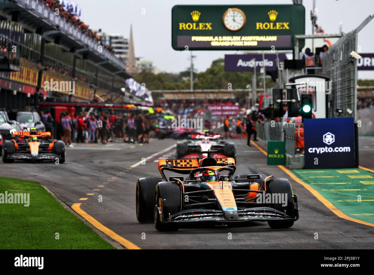 Melbourne, Australia. 31st Mar, 2023. Oscar Piastri (AUS) McLaren MCL60 ...