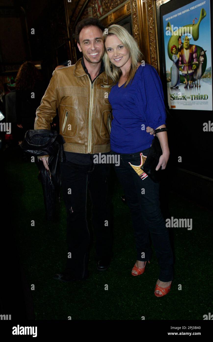 Nathan Foley and his partner at the Australian premiere of Shrek III ...