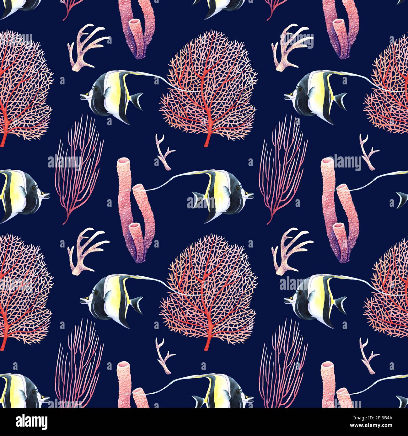 Coral Reef Pattern Fabric