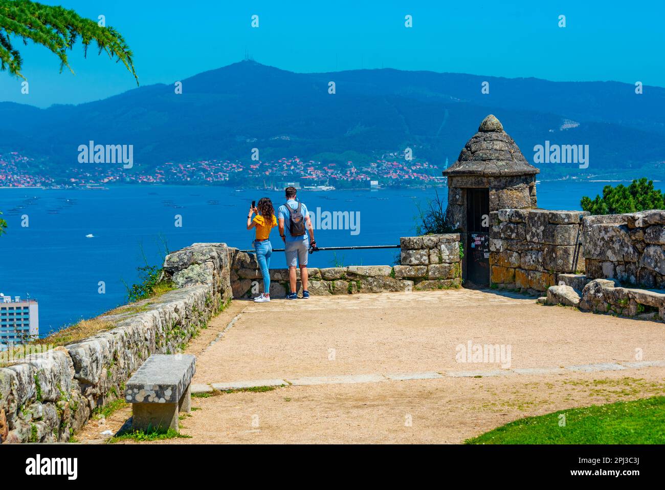 Vigo, Spain, June 10, 2022: Park at the Castelo do Castro in Spanish ...