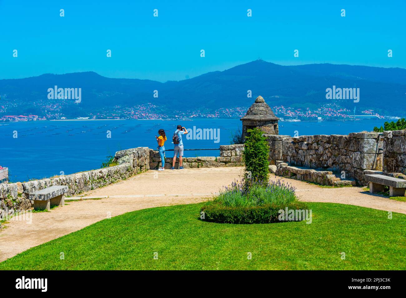 Vigo, Spain, June 10, 2022: Park at the Castelo do Castro in Spanish ...