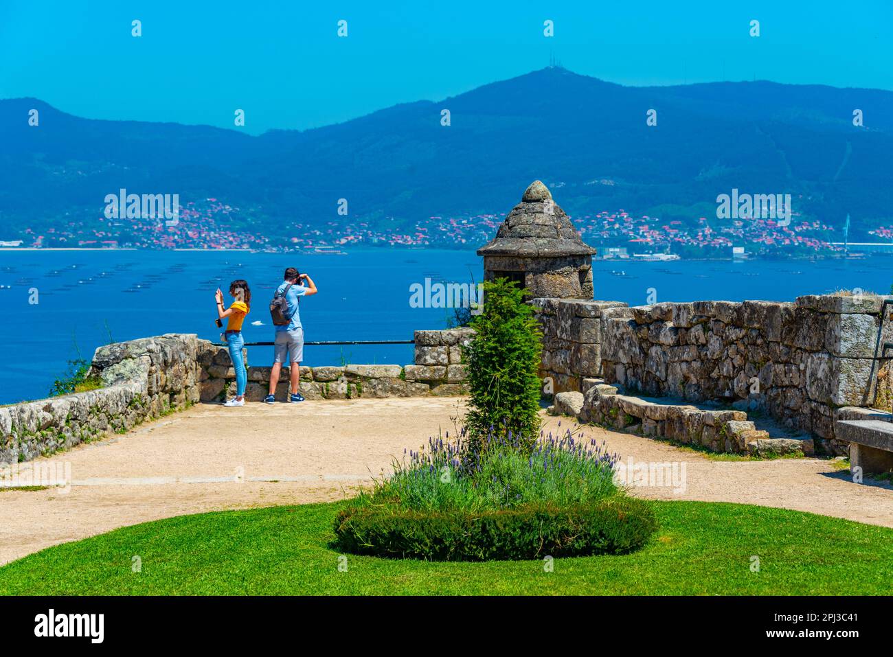 Vigo, Spain, June 10, 2022: Park at the Castelo do Castro in Spanish ...